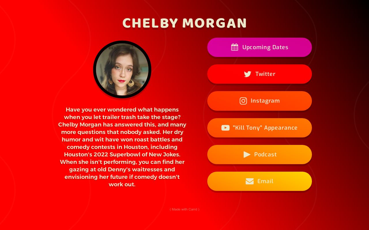 Comedian Chelby Morgan
